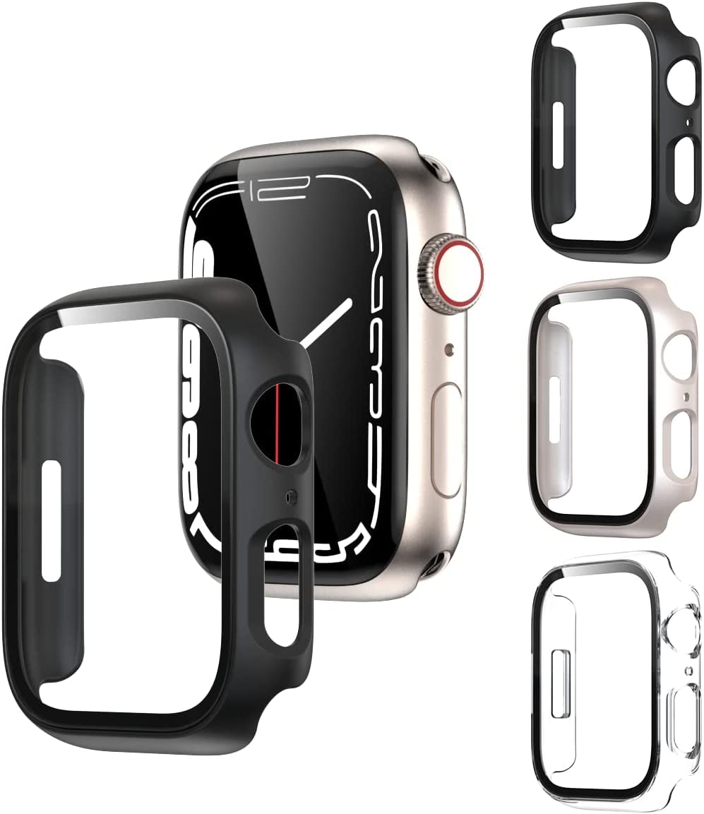 3 Pack case for Apple Watch Screen Protector Series 7/8 41mm with ...