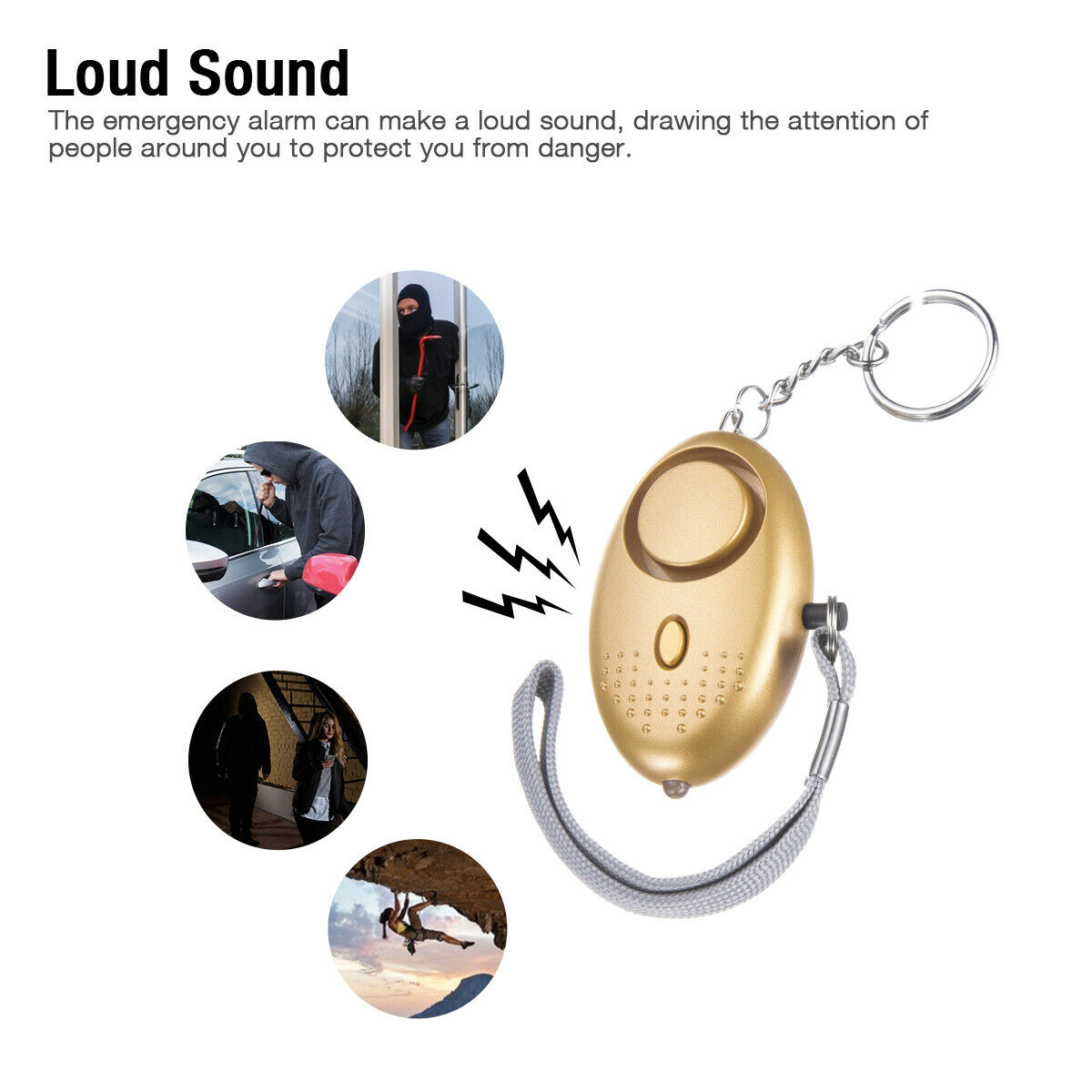 Buy 5 Pcs Safe Sound Personal Alarm with LED Personal Safety Emergency ...