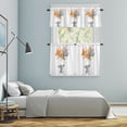 Abstract Deer Kitchen Curtains Set for Windows, Colored Cloud Paint Red ...