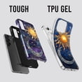 Celestial Stained Glass Tough Phone Case, Sun and Moon Art Protective ...