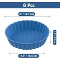 Silicone Mini Tart Pan,Happon 10 Pack Silicone Tart and Pie Molds,5 ...