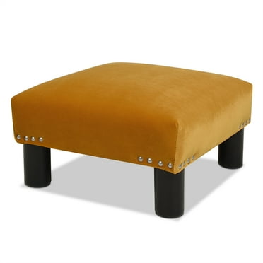 Jules Square Accent Footstool Ottoman, Navy Blue - Walmart.com