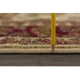 Sensation Transitional 6.7' x 9.6' Ivory and Scarlet Polypropylene ...
