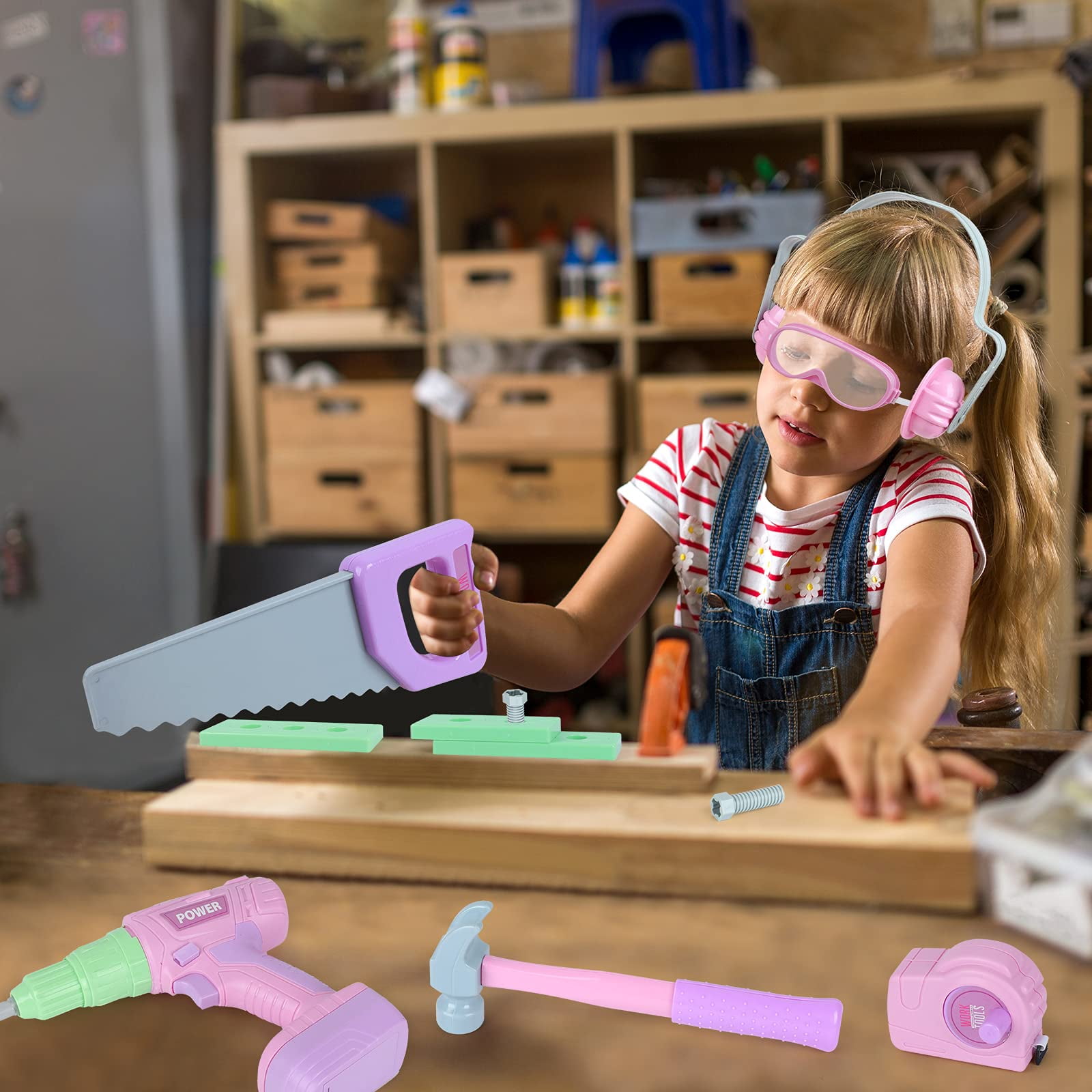 Girls toy tool set store