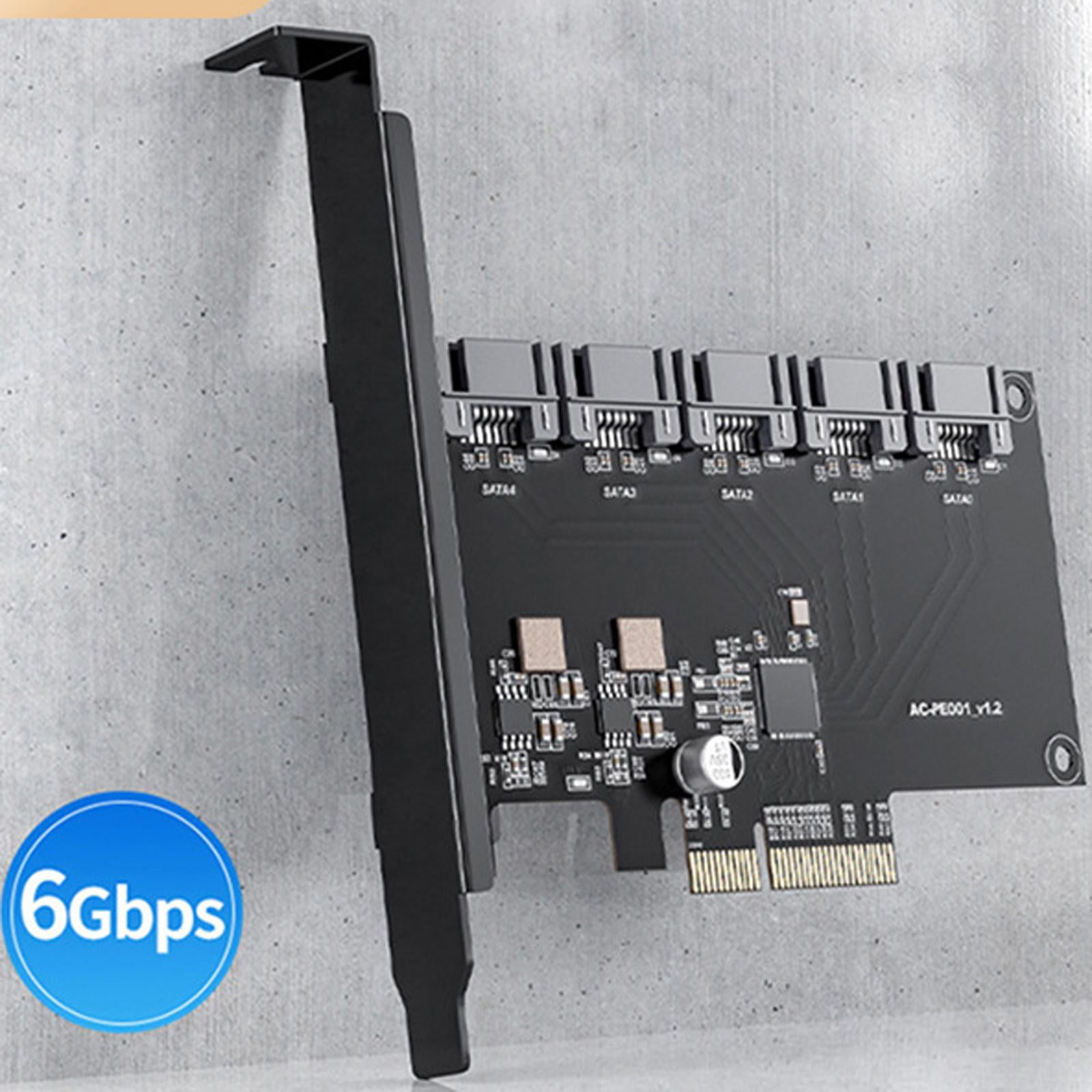 PCIe Adapter to 3.0 Support HDD Self Powered 6Gbps Internal X4 5 Port ...