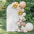 Arch Backdrop 4 Ft, Boho Gray Spandex Stretch Fitted Arch Cover, Round ...