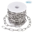 304 Stainless Steel Paperclip Chains Drawn Elongated Cable Chains ...