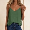COMVALUE Women's Linen Vest V-Neck Sleeveless Crop Top with Exposed ...