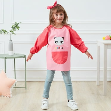 Coolmade Yellow, Pink and Blue Toddler and Child Art Smocks (2 Pack ...