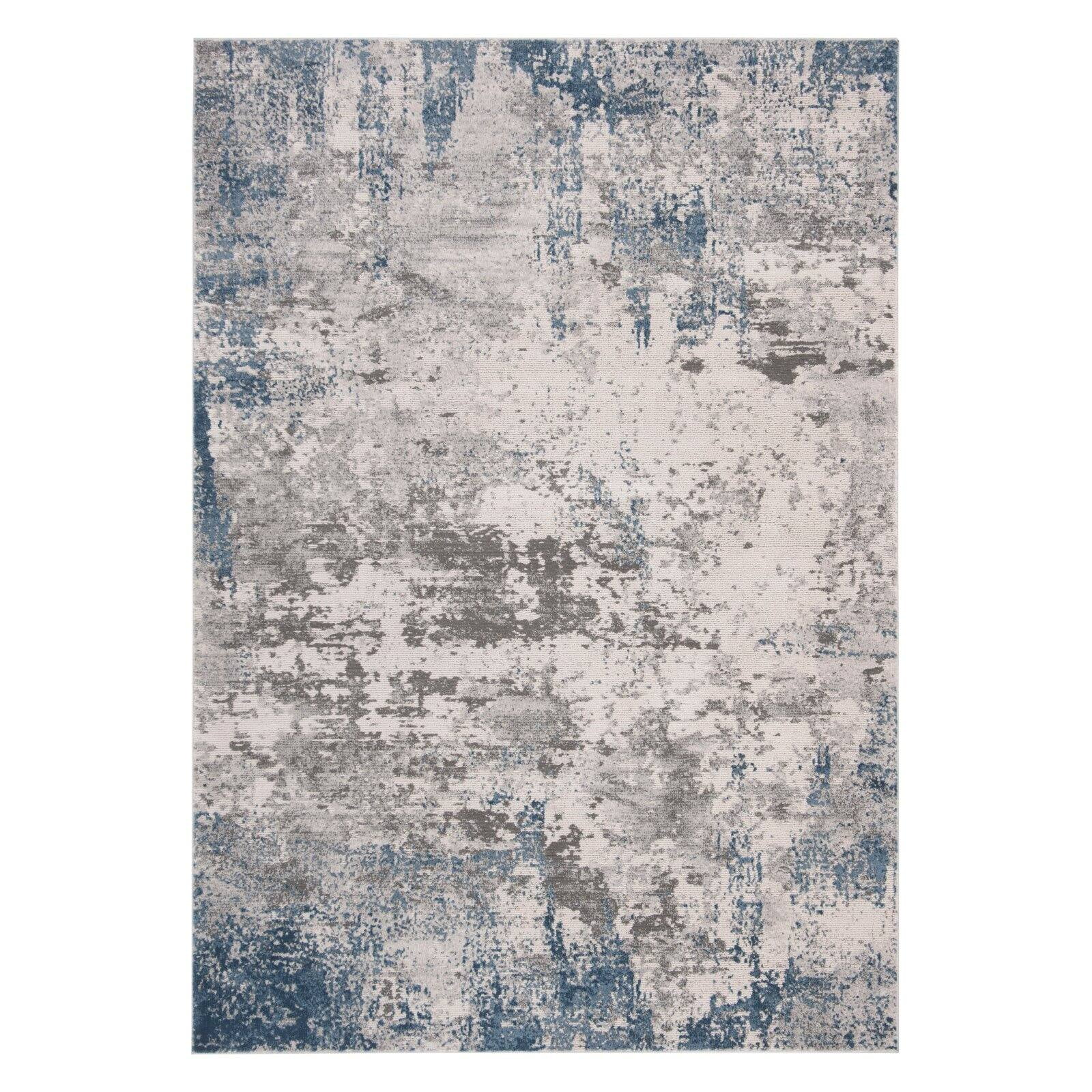 SAFAVIEH Invista Sylvester Abstract Area Rug, Grey/Blue, 9' x 12 ...