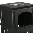 Shzicmy Trash Can Outdoor Dark Black Garbage Enclosure with Locking Lid ...