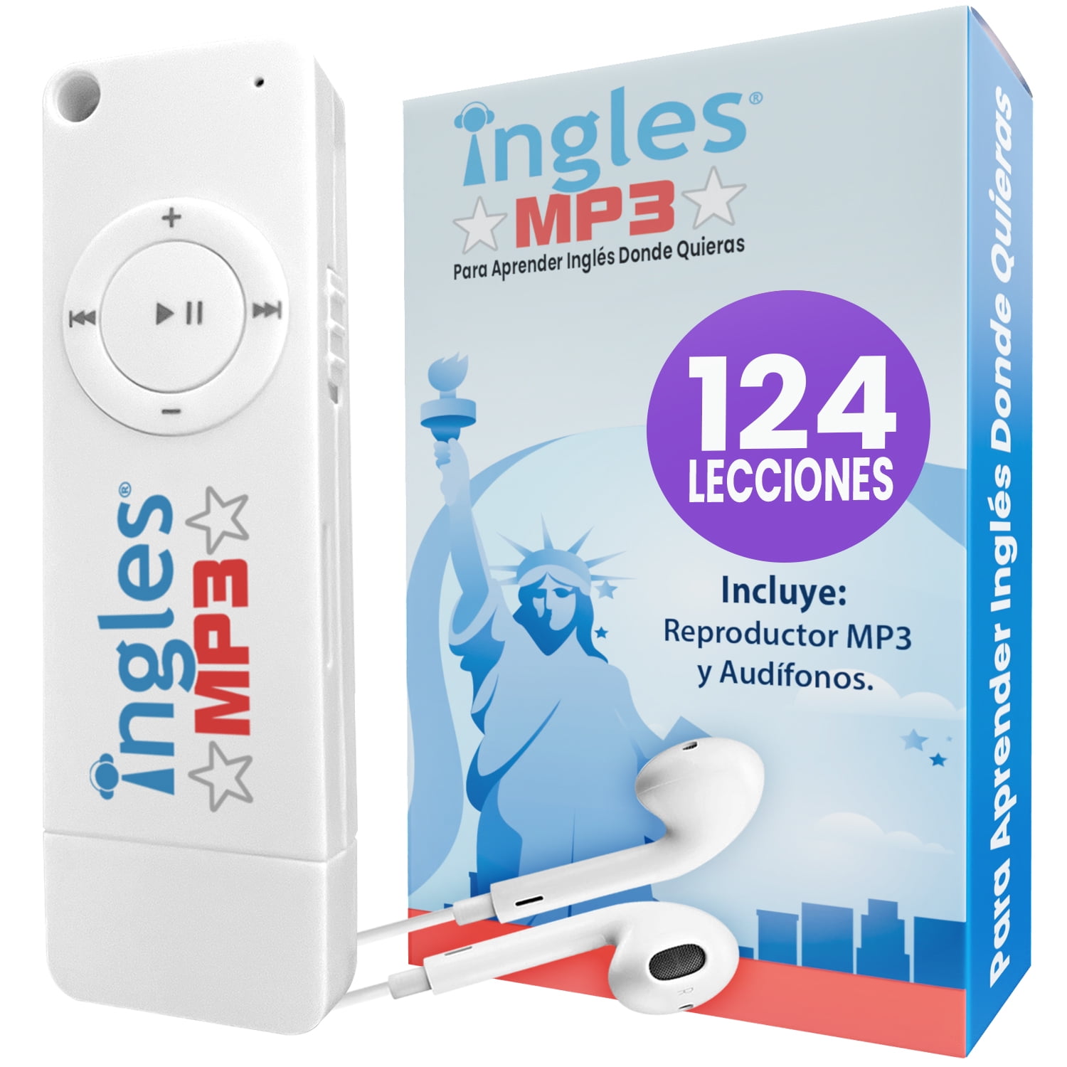 Curso de Ingles MP3, Aprende Inglés Americano | incluye reproductor MP3 compacto con 124 ...