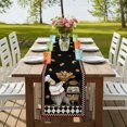 Black Chef Burlap Cotton Table Runner 13x108 Inches Long, Kitchen ...