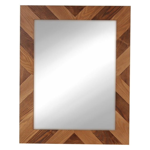 Kate and Laurel Rost Rustic Natural Wooden Framed Wall Accent Mirror ...