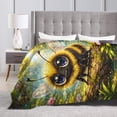 Bumblebee Blanket Gift Cozy Soft Home Decor Nature-Inspired Throw ...