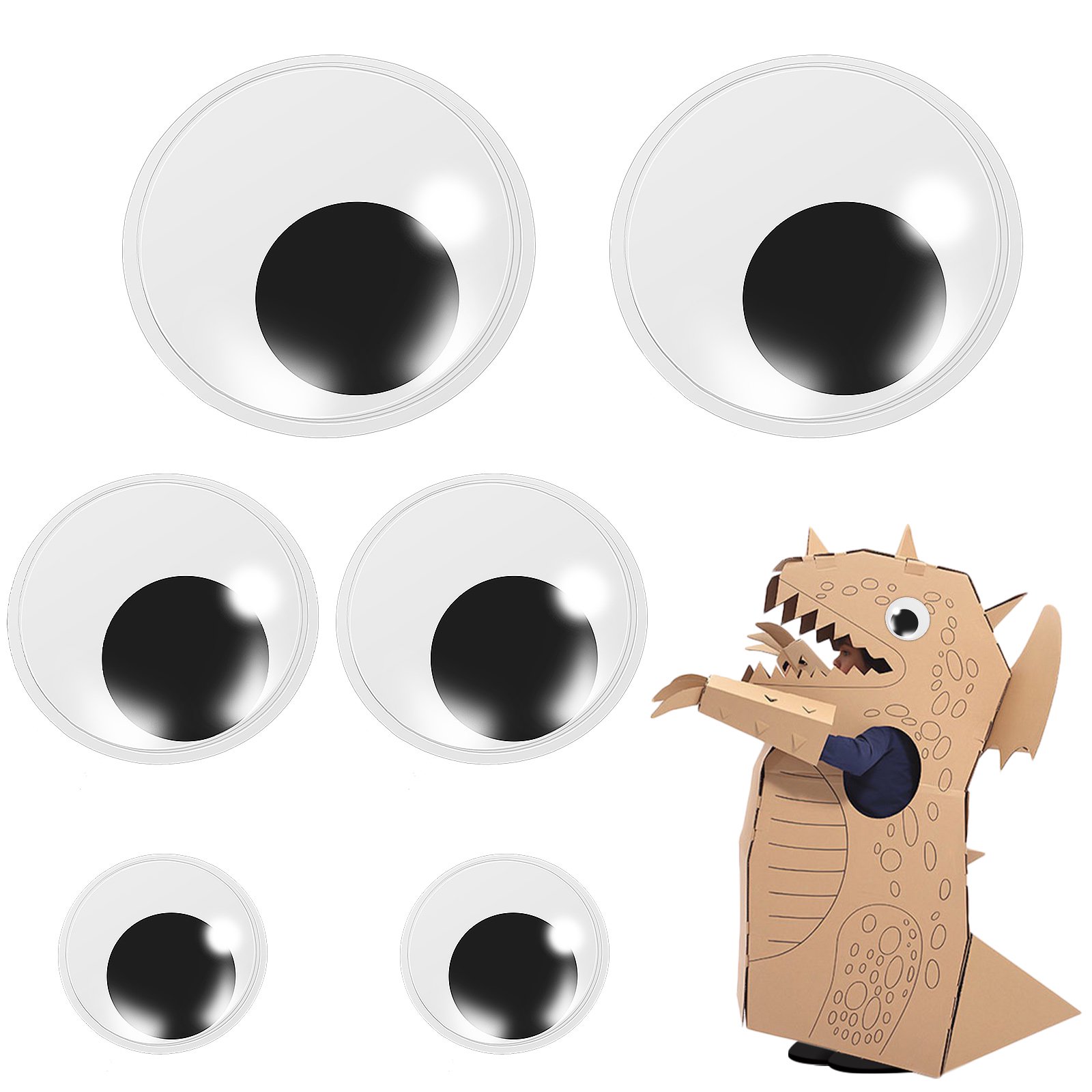 Click here for Kakowely 6 Pcs Googly Eyes Craft Eyes Self Adhesiv... prices