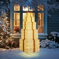6FT Pre-Lit Christmas Gift Box Tower, 200 Warm White LED Lights with ...