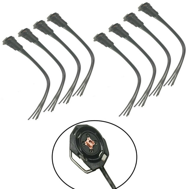 8 X New Fuel Injector Connector Harnesses Pigtail For Ford E350 F250 ...