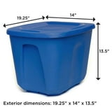 HOMZ 10 Gallon Heavy Duty Plastic Storage Container, Capri Blue (4 Pack ...