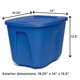 HOMZ 10 Gallon Heavy Duty Plastic Storage Container, Capri Blue (4 Pack ...
