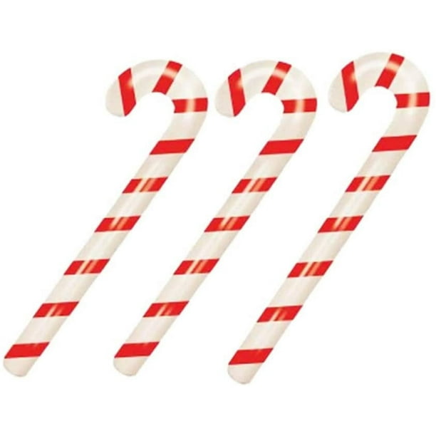 3PCS 90CM Inflatable Novelty Rods Giant Candy Cane Inflatable Stick for ...