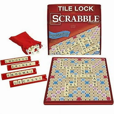 Winning Moves Tile Lock Scrabble: Original Classic Game, Travel Size ...