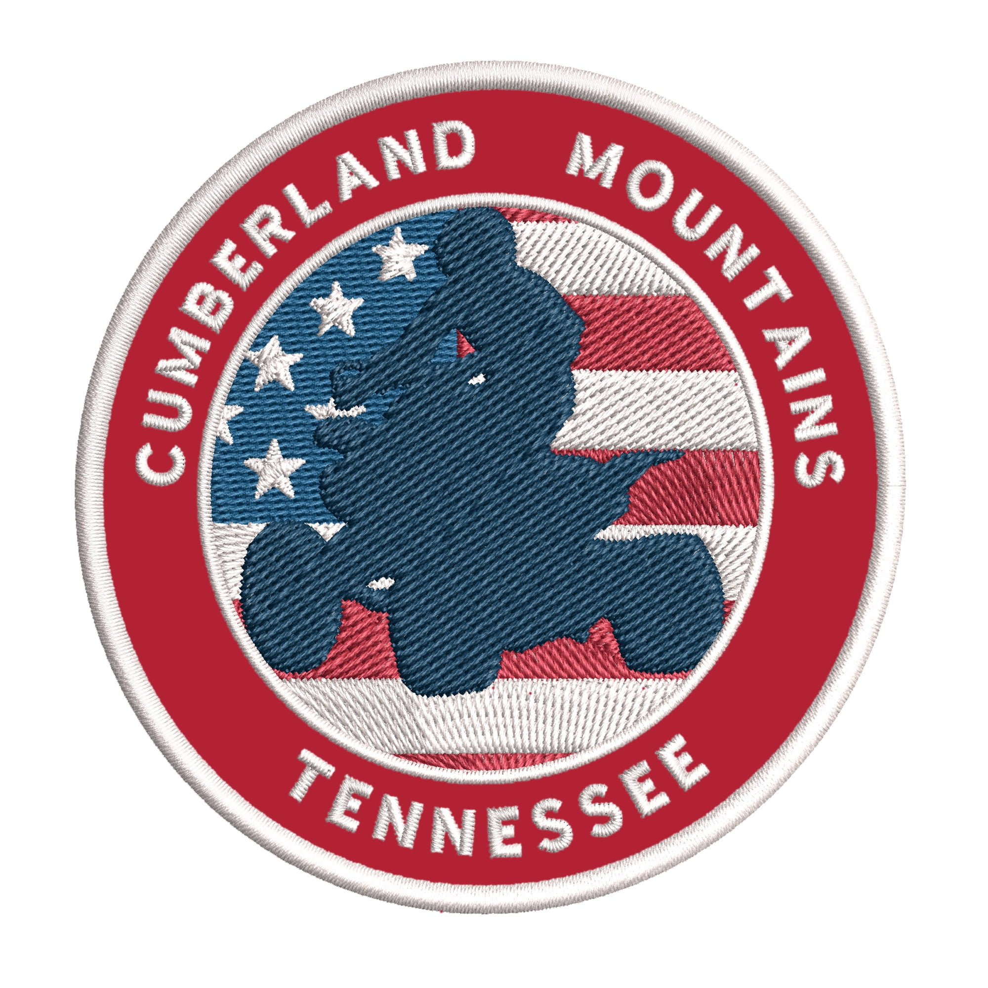Cumberland Mountains, Tennessee ATV / OHV American Flag 3.5 Inch Iron Or Sew On Embroidered ...