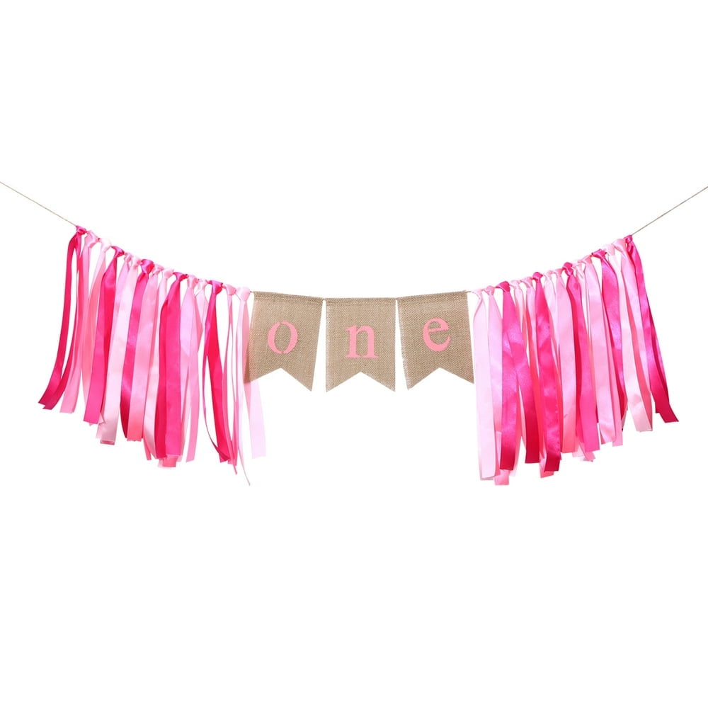 Click here for Eigthtail One Birthday Banner With Ribbon First Bi... prices