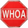 Whoa Stop Sign Rustic Embossed Metal Sign - Walmart.com