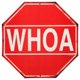 Whoa Stop Sign Rustic Embossed Metal Sign - Walmart.com
