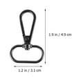 BESTYASH 20Pcs Multifunctional Black Zinc Alloy Keychain Buckles for ...