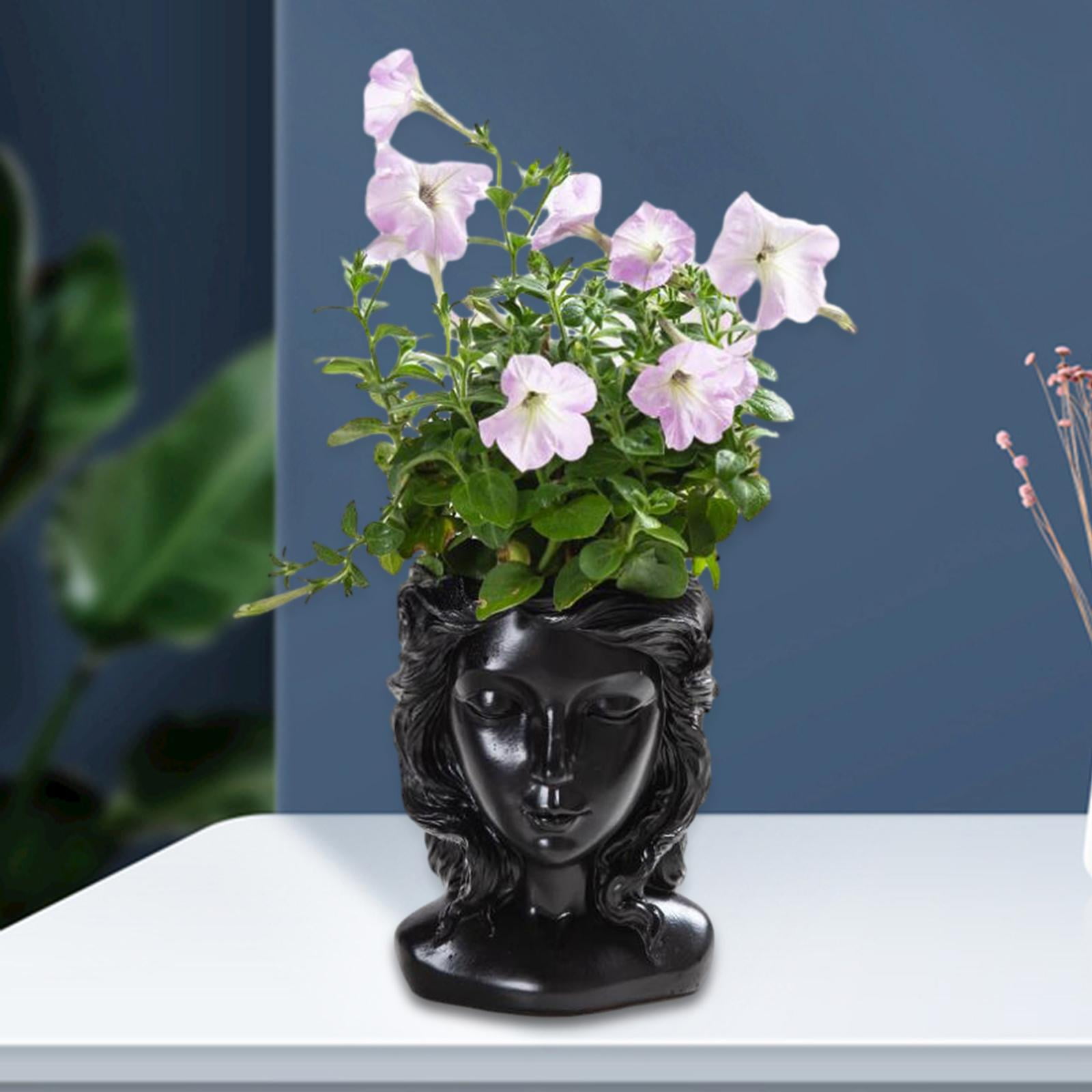 Face Planters Pot, Goddess Head Planter Home Decor, Human Face Resin ...