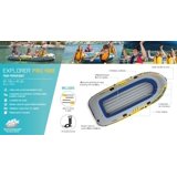 Intex Inflatable Explorer Pro 400 Four-Person Boat with Oars and Pump ...