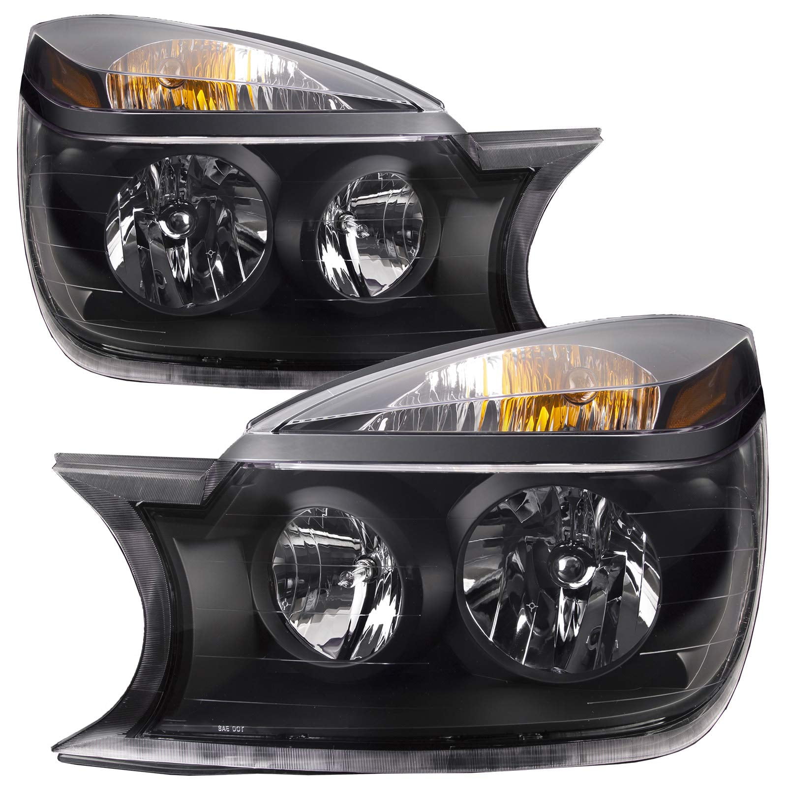 Click here for Headlightsdepot Black Housing Halogen Headlights C... prices