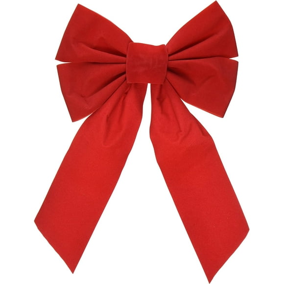 Outdoor Red Velvet Bows