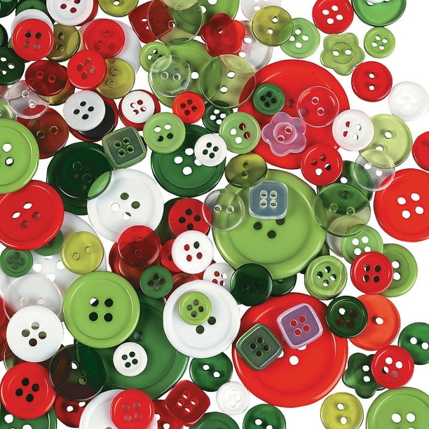 Christmas Bag Of Buttons (8 Oz) - Craft Supplies - 800 Pieces - Walmart ...