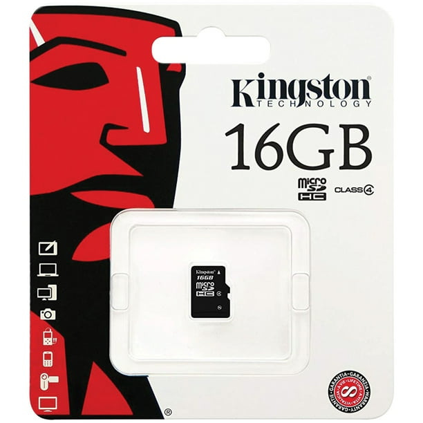 Kingston SDC4/16GBSP Class 4 microSDHC Card (16GB) - Walmart.com ...