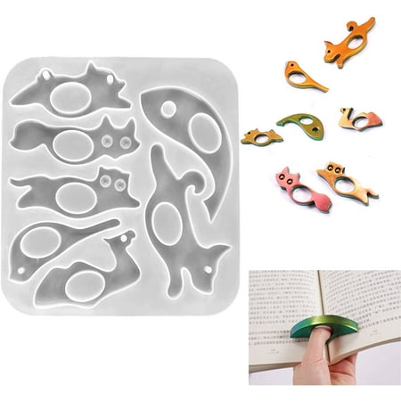 Creative Book Page Holder Molds Silicone Resin Casting Mold DIY ...