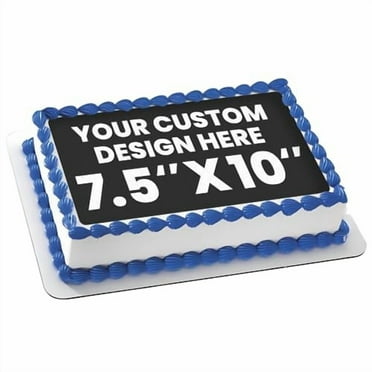 Graduation Silhouette Grad Cap and Gown Edible Designer Prints Cake ...