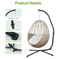 Hammock Chair Stand Only, Heavy Duty Steel C-Stand with Spring Hook ...