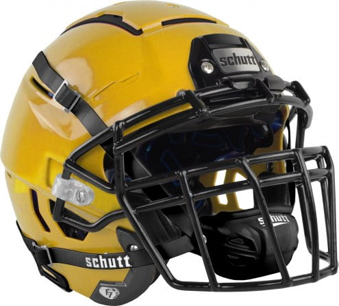 Schutt F7 VTD Adult Football Helmet with Carbon Steel Mask (Gold, XL ...