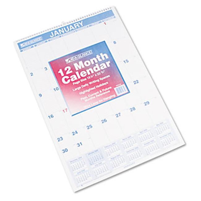 At-A-Glance PM328 Ruled Daily Blocks Monthly Wall Calendar January ...