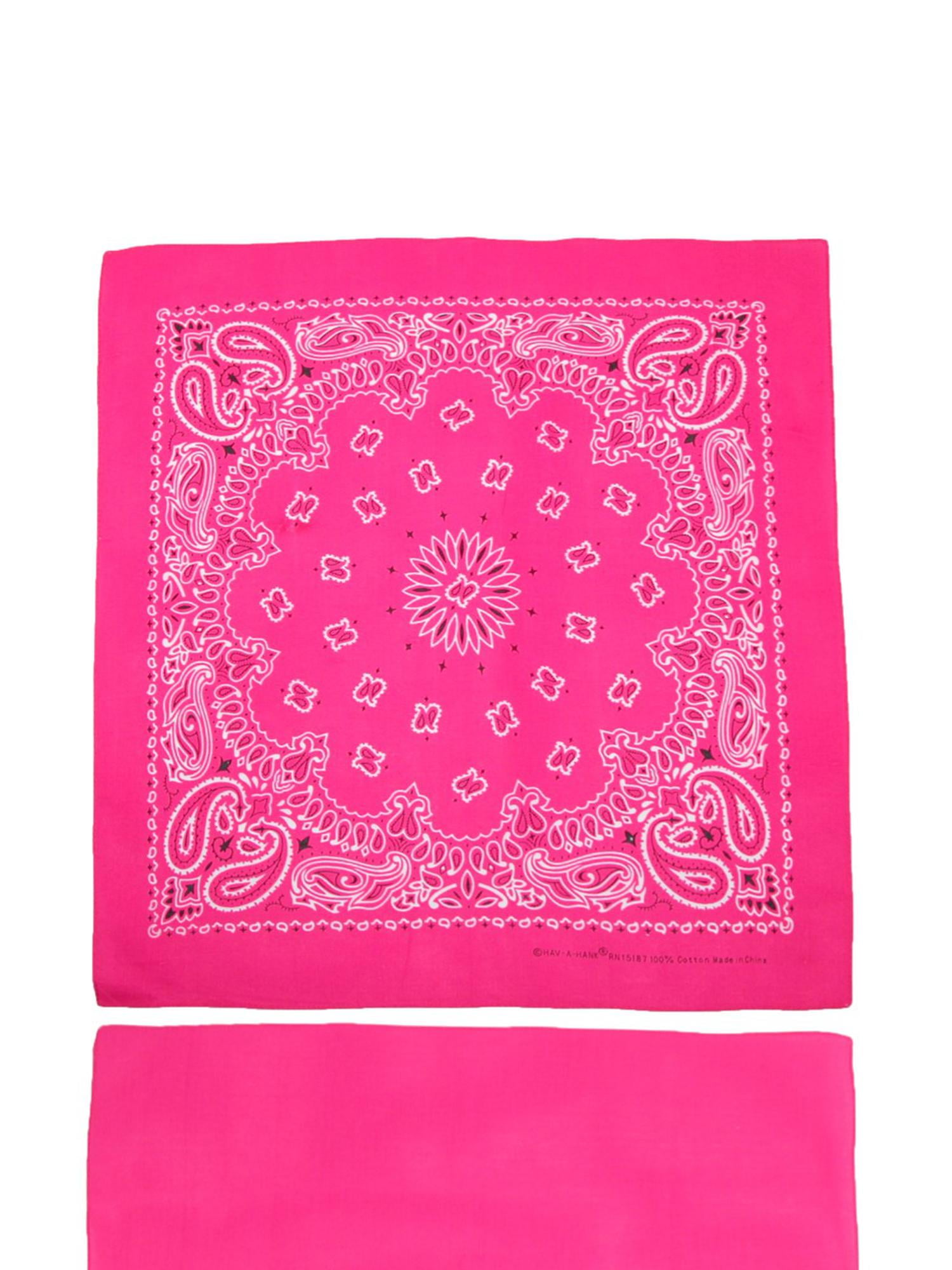 CTM® Cotton Solid and Paisley Print Neon Bandana Kit (Pack of 2 ...
