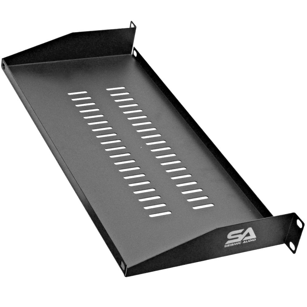 Seismic Audio 1 Space 19" Vented Server Shelf - 1U PA Rack Mount Case ...