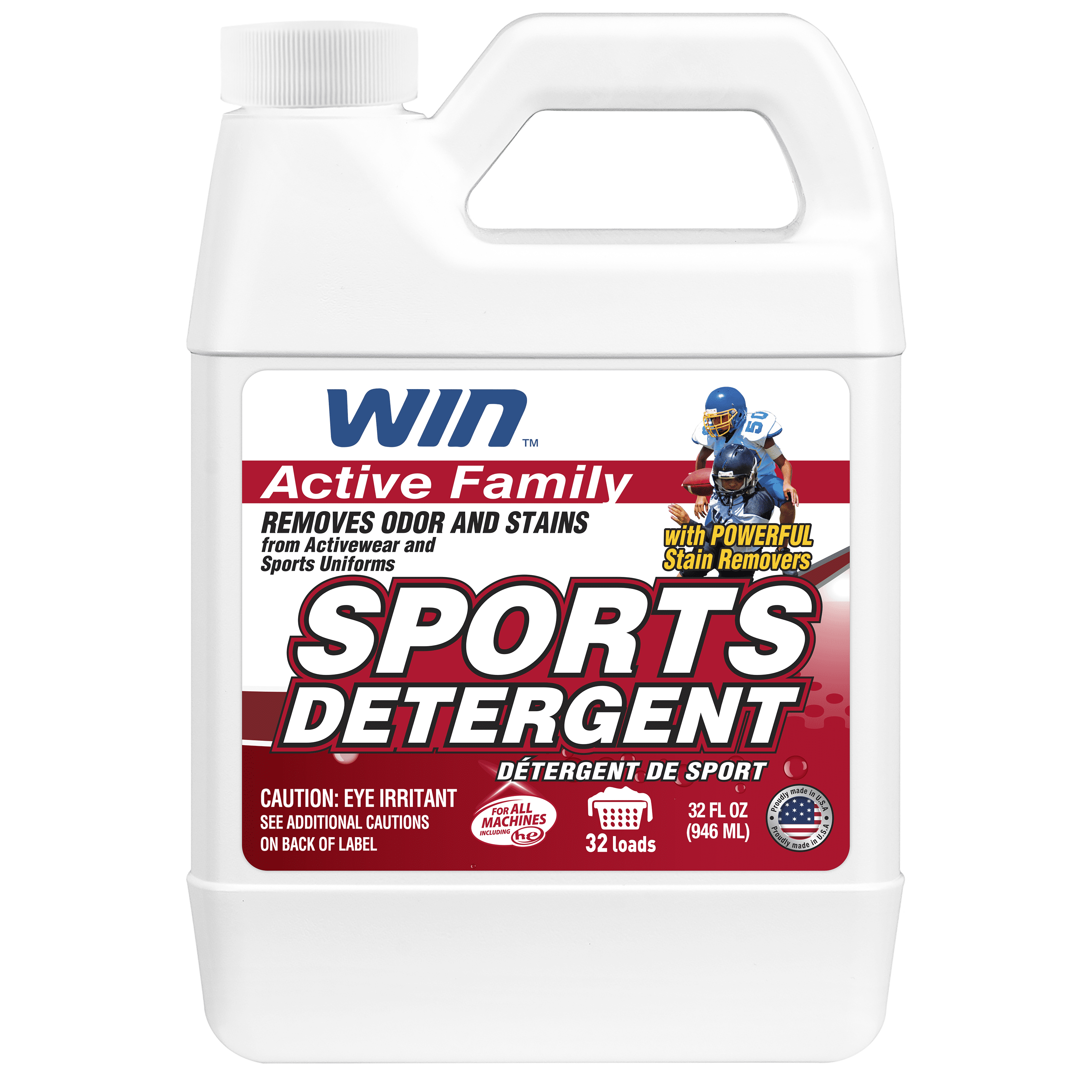 WIN Sports Laundry Detergent - Active Family (Red) 32oz Bottle ...