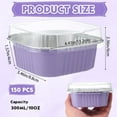 150 Pieces 10 oz Mini Cake Pans with Lids Aluminum Foil Baking Cups ...