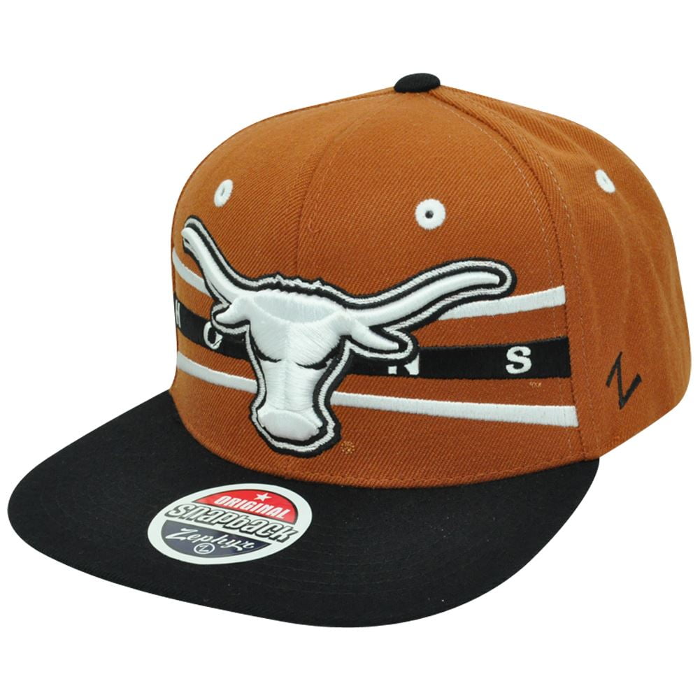 Texas Longhorns Zephyr NCAA Snapback Flat Bill Front Runner Two Tone ...