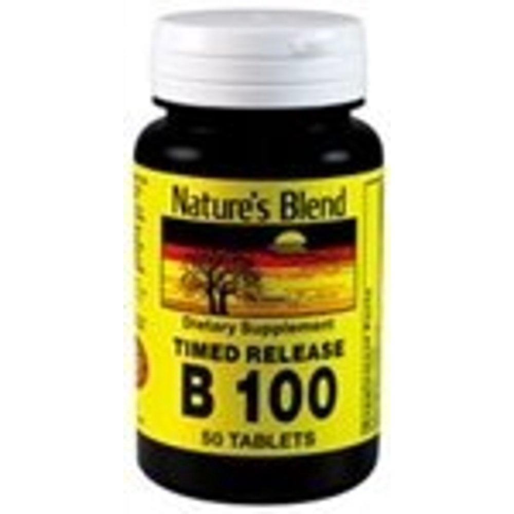 Nature's Blend B-100 Complex, Timed Release 50 Tablets - Walmart.com ...