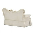 Michael Amini Lavelle Classic Pearl Traditional Velvet Settee in Ivory ...