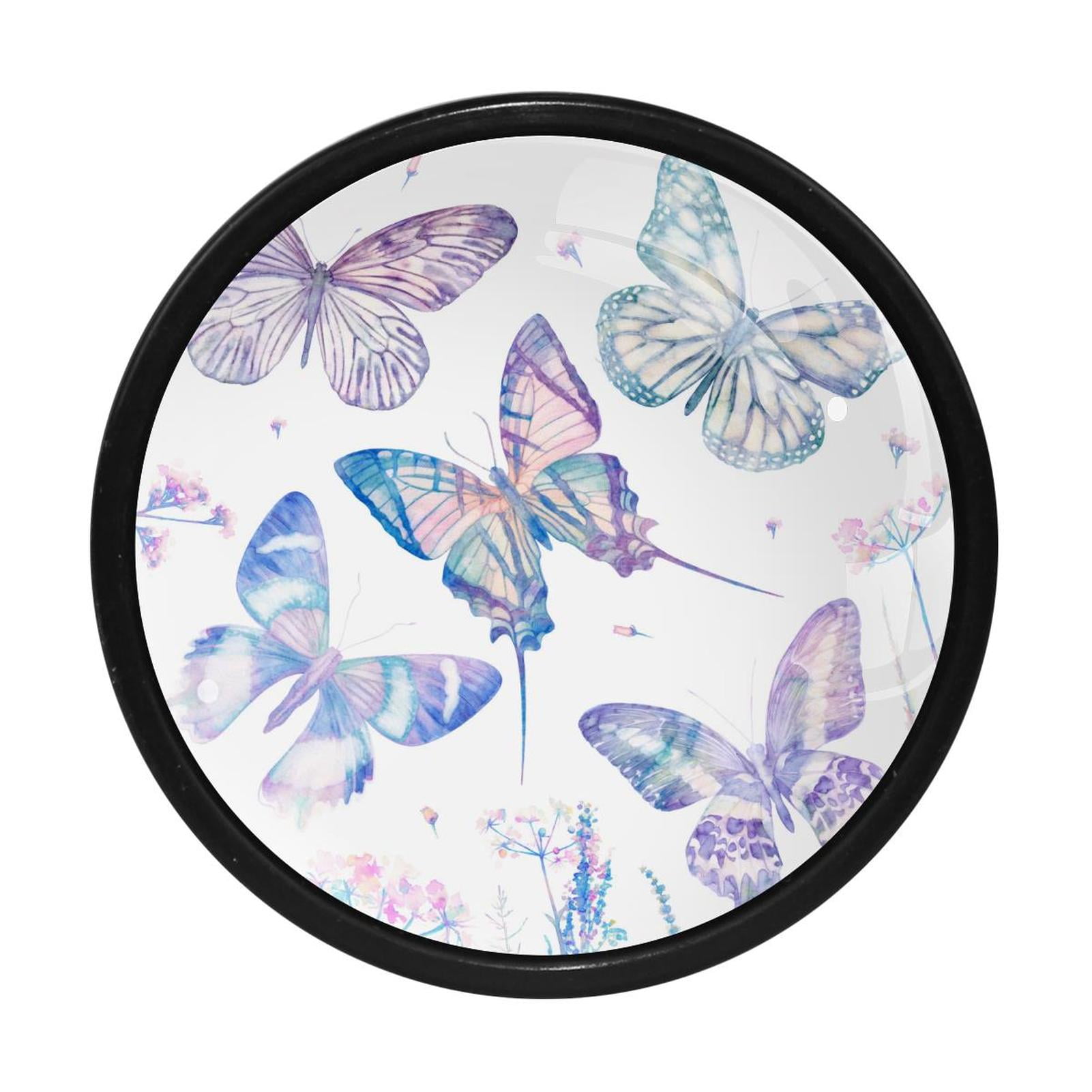 4 Pcs Butterfly Knobs for Kitchen Cabinet Cupboard Dresser Bookcase ...